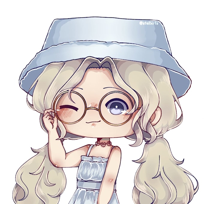 Draw half body chibi art illustration by Stellxrts | Fiverr