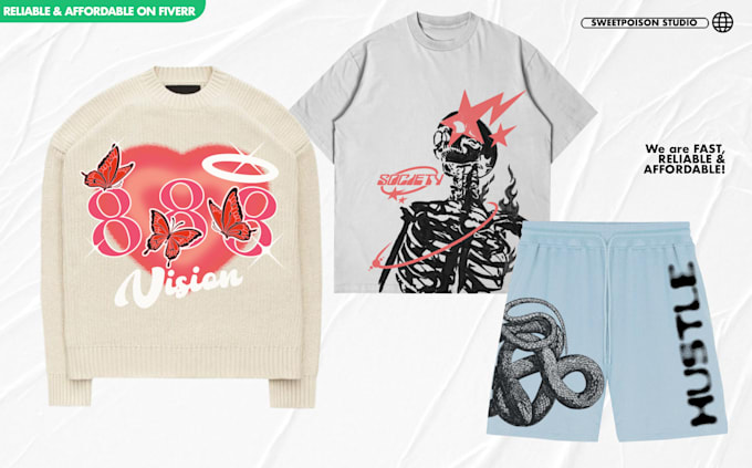 Create y2k pop edgy streetwear design for tshirt and hoodies by ...