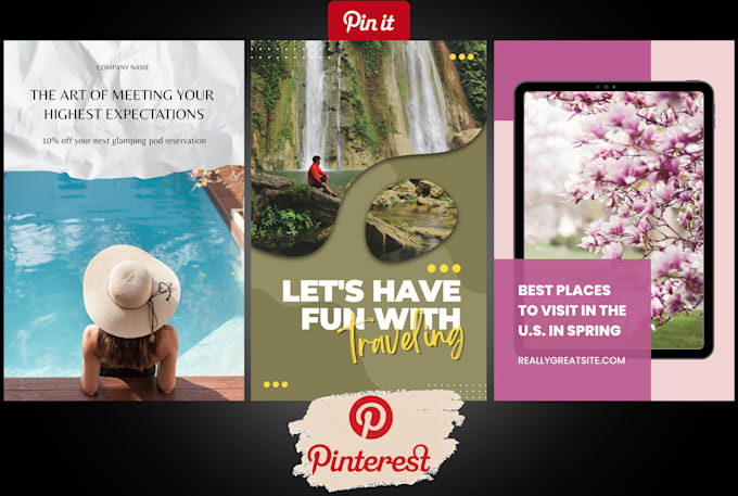 Design professional pinterest pins by Sahibmehra | Fiverr
