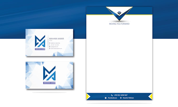 Design stunning visiting card, business stationary, name card, letter ...