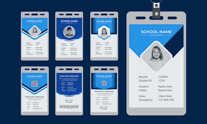 Create student id card designs for school and college by Mdazaduddin ...