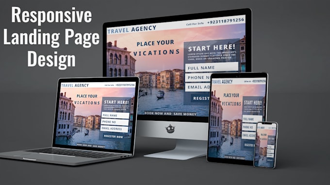 Design an attractive, eye catching responsive landing page by Designersumbal | Fiverr