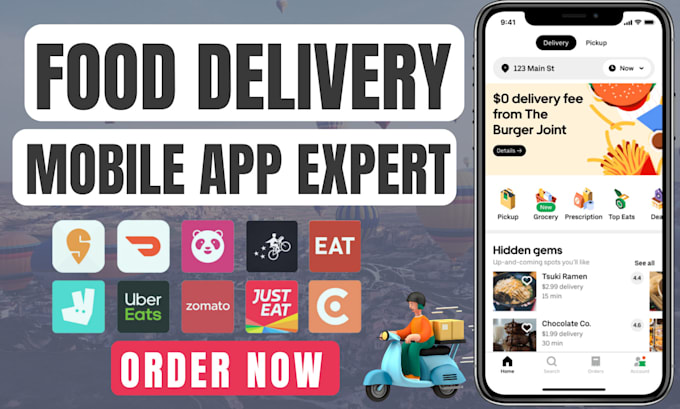 Develop and design fully functioning food delivery app like uber eats by Raganardev_ | Fiverr