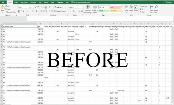 Clean, reformat, organize excel or csv file by Yoleamos | Fiverr