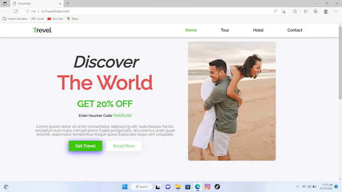 Front End Web Developer Using Html Css Bootstrap Javascript React Worldpress By Shahzad659 Fiverr