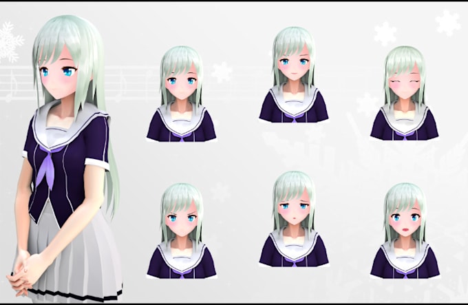 Make avatar, model in miku miku dance, nsfw, vroid, cgi character and ...