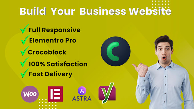 Design, redesign, clone wordpress business website blog elementor pro crocoblock by Protik_web ...