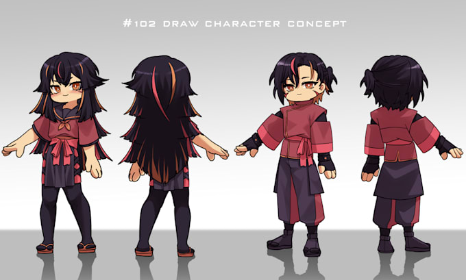 Draw your favorite character in chibi style by Zhiend_ | Fiverr