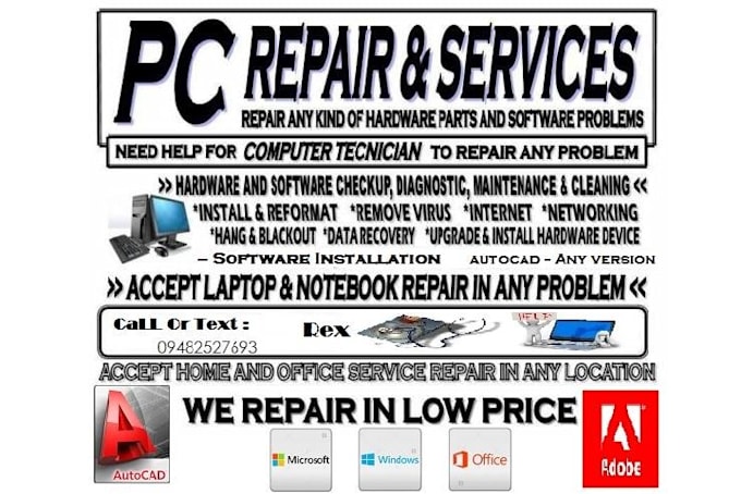 Fix all kinds of issues with windows computer, pc,laptop by Rexelcastro ...