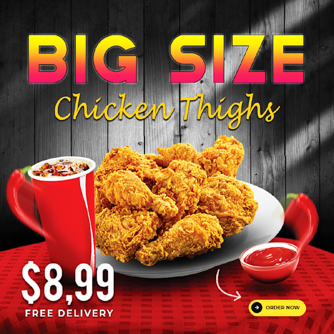 Design menu card, banner, flyer, poster, by Mimpress | Fiverr