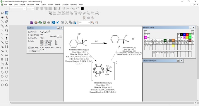 Draw chem structs, eqs, and rxns mechanisms in chemdraw by ...