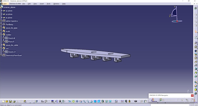 Design 2d and 3d models using catia v5 by Sunadeniz | Fiverr
