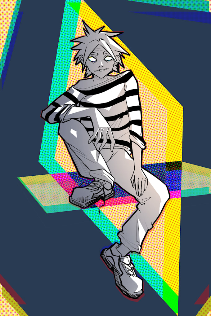 Draw ink anime style about any character or your oc by Brelkael | Fiverr