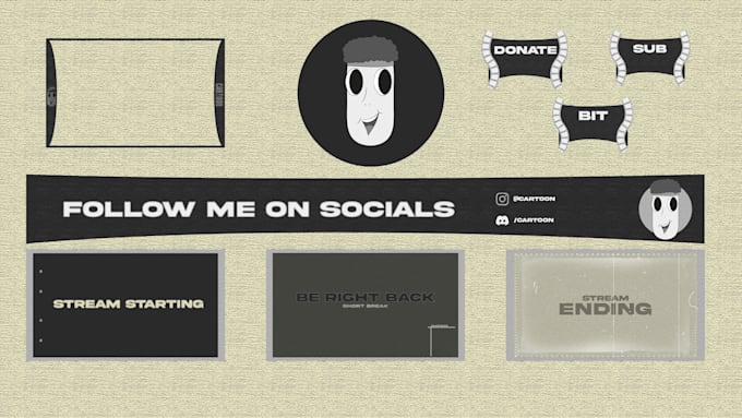 Design good looking stream overlays for your streams by Burkeley6 | Fiverr