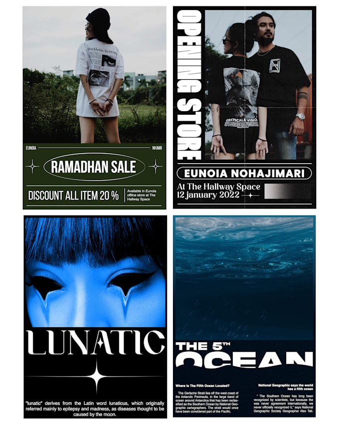 Create modern and edgy poster design by Vissualize | Fiverr