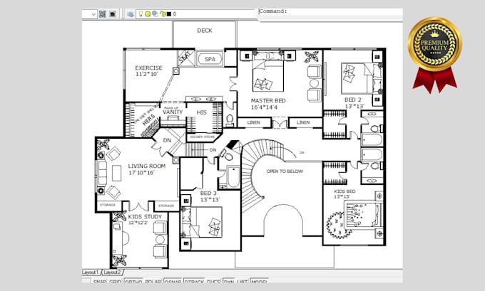 Redraw 2d floor plan on autocad for real estate agents, property ...