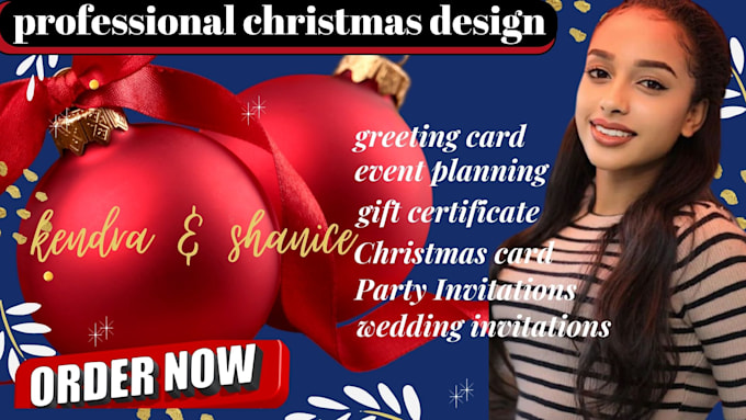Design christmas card, merry christmas, creating card, for party invitations by Kendra_shanice ...