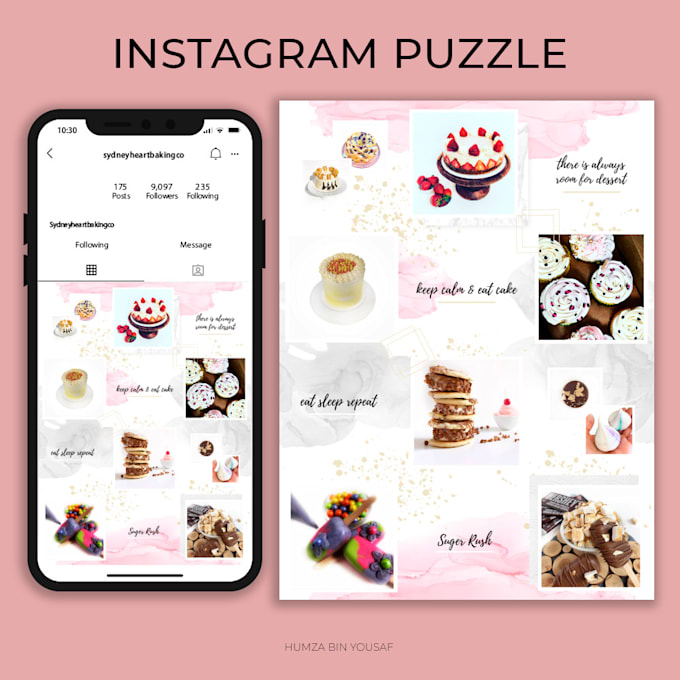 Make instagram grid connected style, carousel, puzzle by Humzabinyousuf ...
