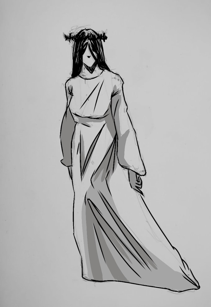 Draw a line artwork of you, your dnd, own character by Thedog3 | Fiverr