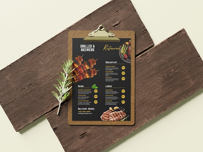 Do an amazing menu design, food menu, restaurant menu design by Sksana ...