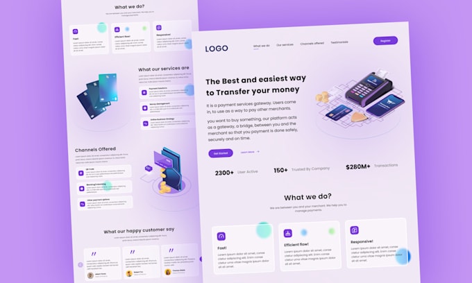 Design web ui ux website template or landing page in figma, xd, psd by ...