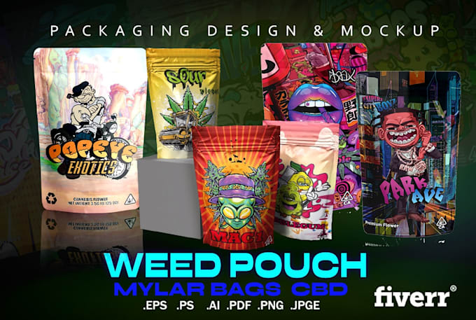Design unique weed pouch, mylar bag and cbd product labels in 24hrs by ...