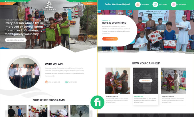 Design nonprofit website charity website donation ngo wordpress website ...