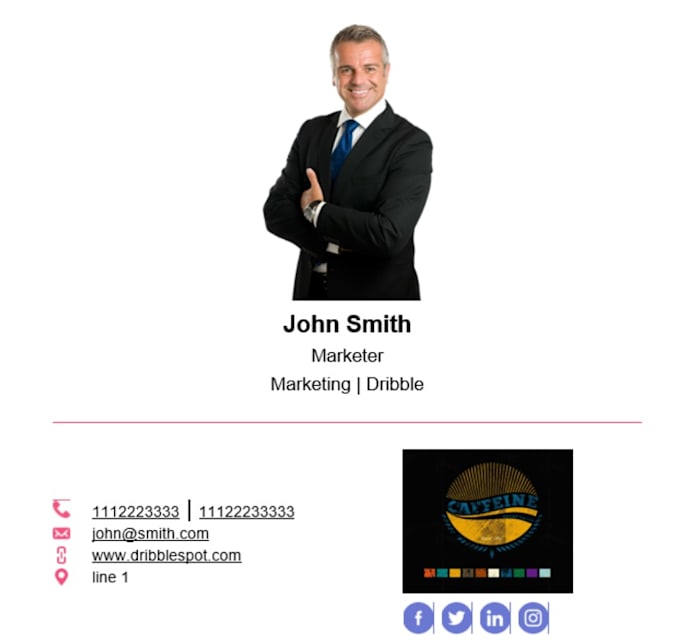 Design html email signature or clickable email signature by ...