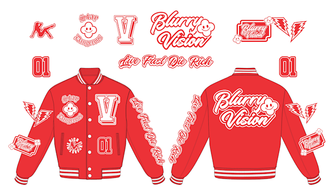 Create design varsity jacket street wear brand by Daddydedy | Fiverr