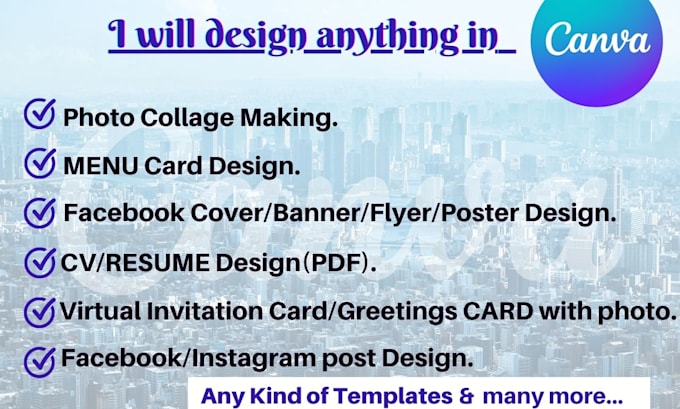 Design anything using canva templates by Priya_003 | Fiverr
