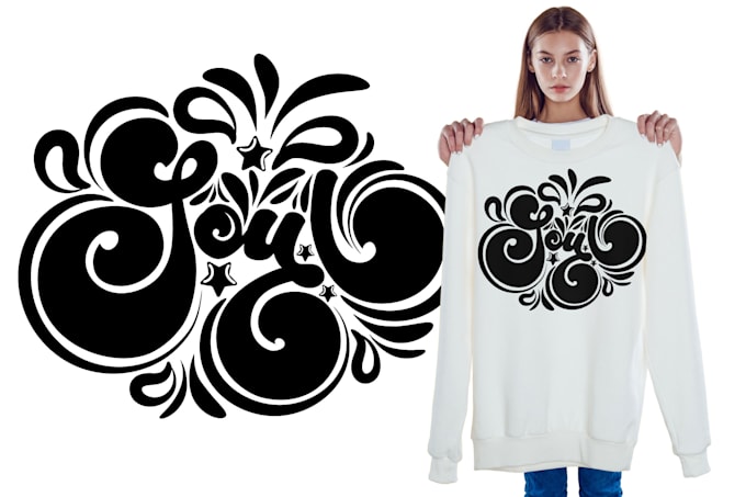 Create custom hand lettering retro typography for t shirt by Fineday28 ...