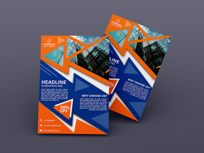 Do unique one pager business flyer and banner design in 24 hrs by Abida ...