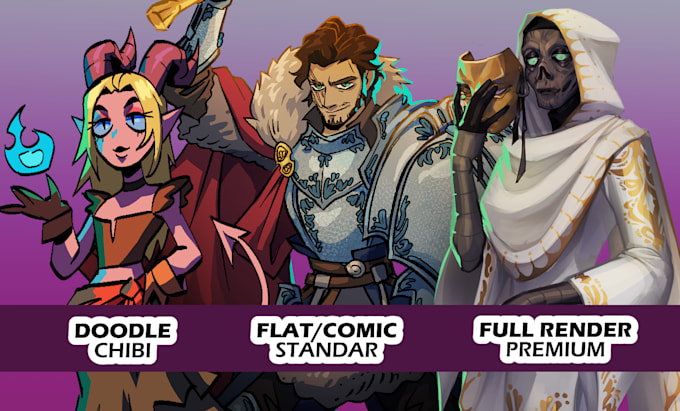 Draw your dnd character art pathfinder oc fantasy game by Logazon | Fiverr