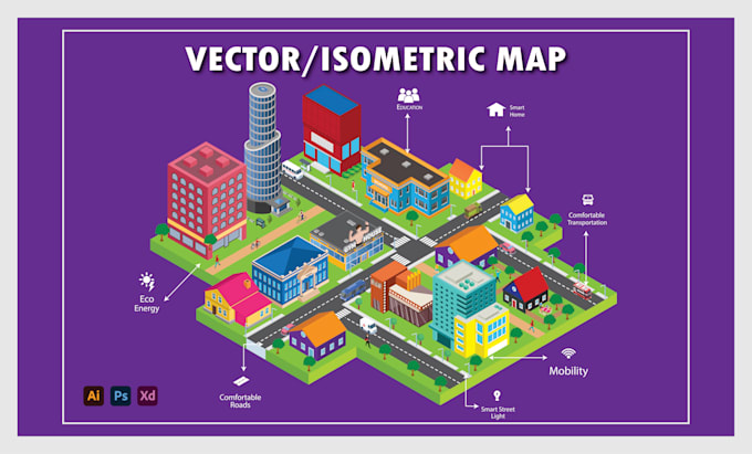 Draw amazing vector or isometric festival map illustrations by Raa_artist | Fiverr