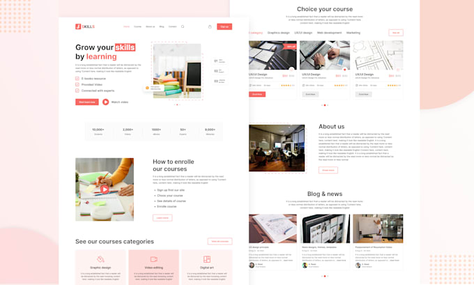Be your front end web developer html css bootstrap tailwind by Eshak29 ...