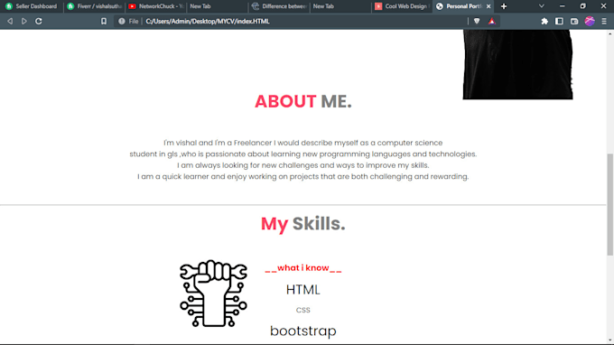 Do web design using html bootstrap css javascript by Vishalsuthar331 ... Do web design using html bootstrap css javascript by Vishalsuthar331 ...