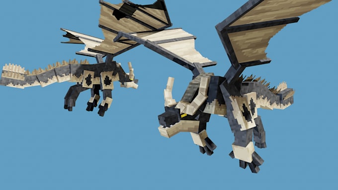 Create 3d blockbench models minecraft textures and animation by Bukky ...