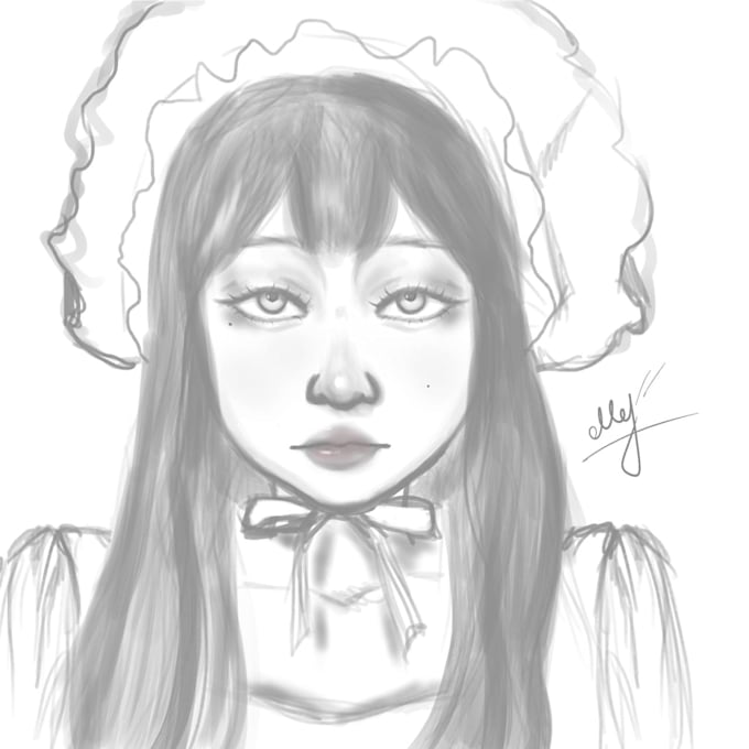 Draw Anime Fan Art Oc By Polinamelnikova Fiverr