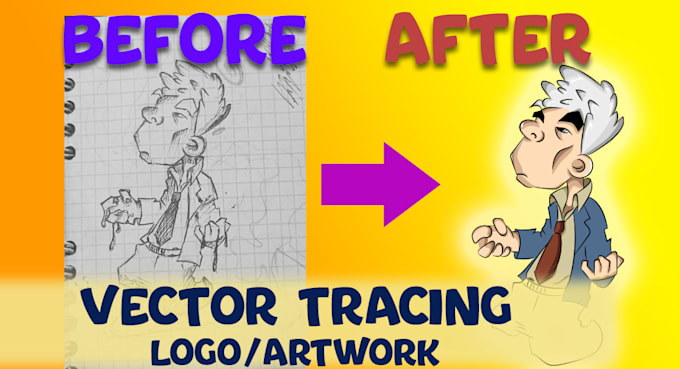 Redraw, convert to vector trace image, logo, retrace, image to vector ...