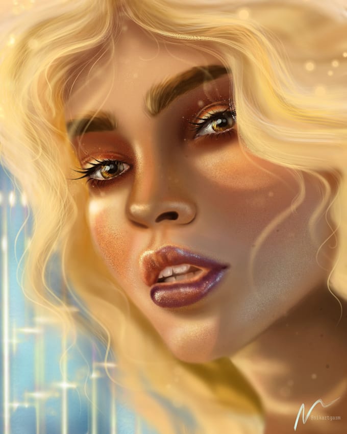 Draw a digital art portrait in realistic style by Nikartgasm | Fiverr