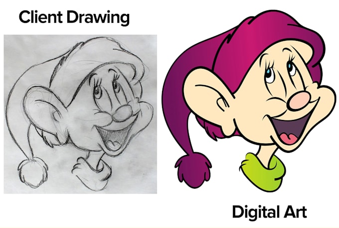 Convert drawing to vector, drawing to digital art, vectorize logo image ...