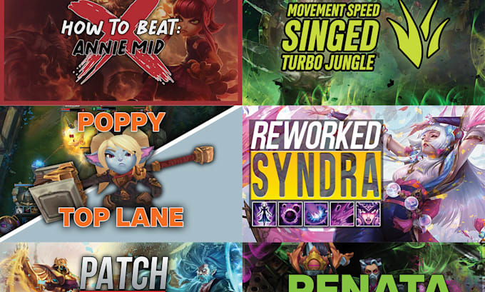 Create eye catching league of legends youtube thumbnails by ...