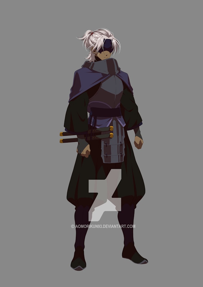 Draw single fullbody anime character by Amagahara_std | Fiverr