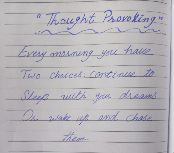 Do handwriting and note for you by Zusman830 | Fiverr