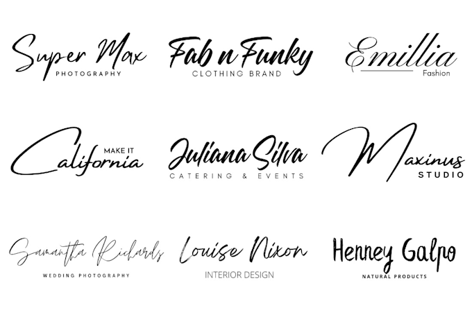 Do handwriting cursive signature handwritten scripted photography logo ...