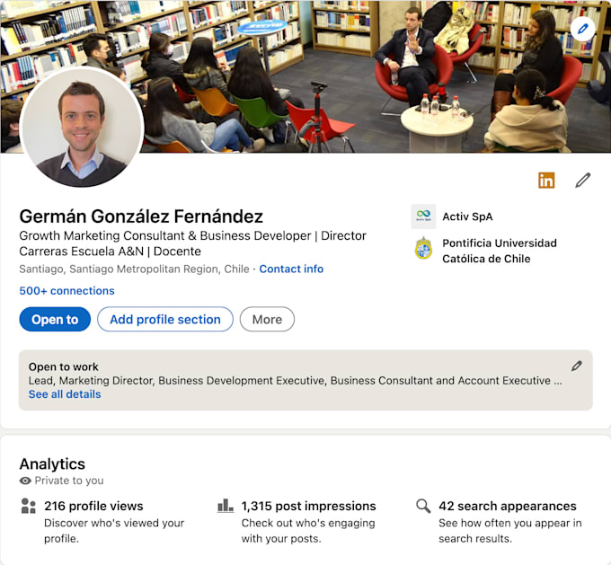 Create a fully professionally optimized linkedin profile for you by ...