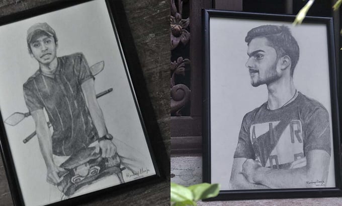 Draw half body realistic pencil portraits by Deep_manuja | Fiverr