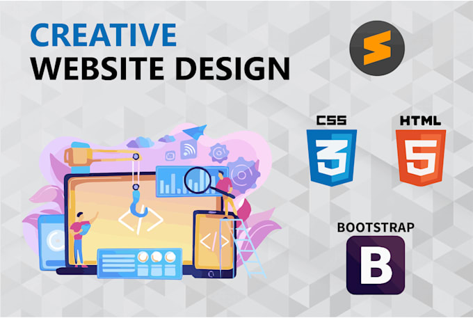Develop your website front end using html css bootstrap 4 by Hashim511 ...