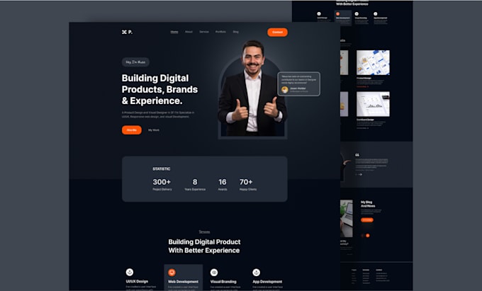 Design a personal portfolio website ui by Ui_rizwan | Fiverr