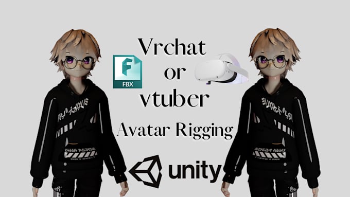 Create custom vrchat avatar, rigging, vtube model game, 3d model, furry ...